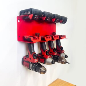 Milwaukee M18 Drill and Battery Shelf W 4 or 6 Slots Cordless Drill ...