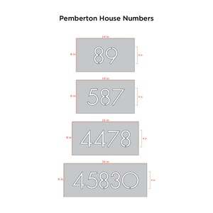 Painted Pemberton Modern House Numbers - Custom Number Sign, Metal ...
