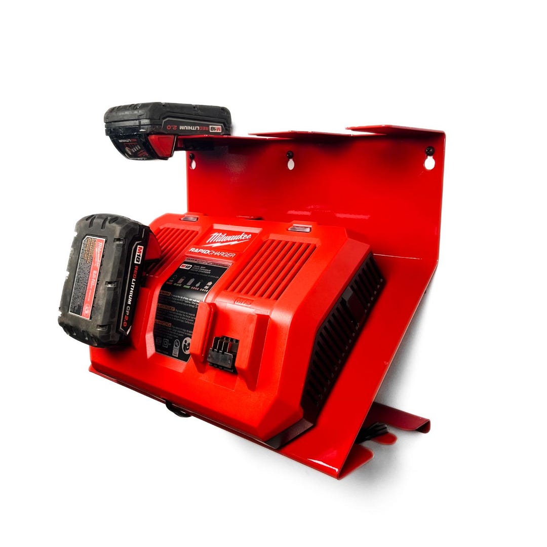 Milwaukee M18 Double Charger and Battery Mount - Cordless Drill ...
