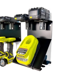 Ryobi One+ 18V Charger and Battery Mount - Cordless Drill Organizer ...