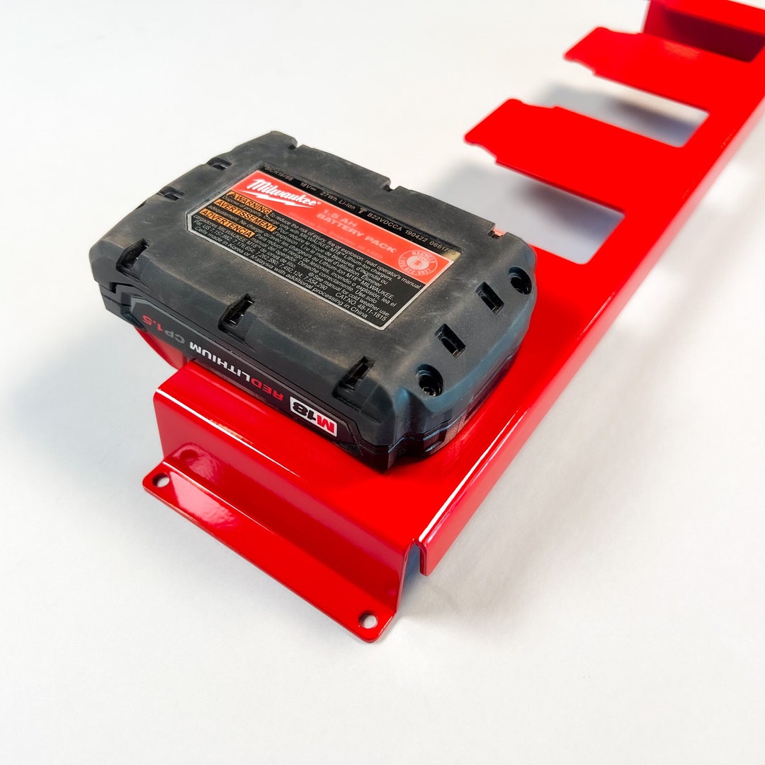 Milwaukee M18 Battery Organizer W 4 Slots Drill Battery Holder, Power ...