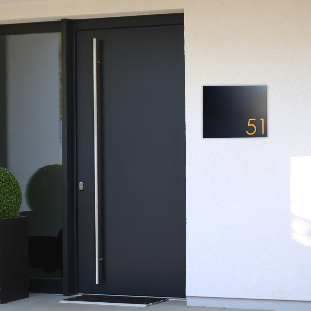 Painted Bouldin Modern House Numbers Custom Number Sign - Etsy