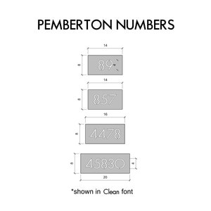 Pemberton Modern House Numbers - Custom Number Sign, Metal House ...