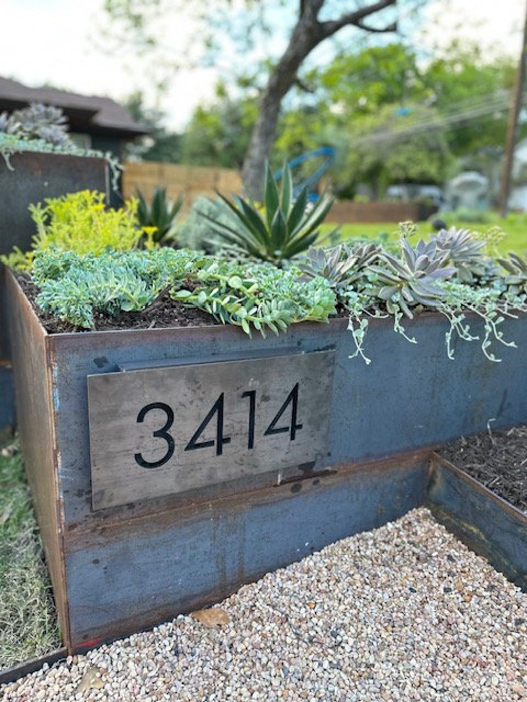 Pemberton Modern House Numbers - Custom Number Sign, Metal House ...