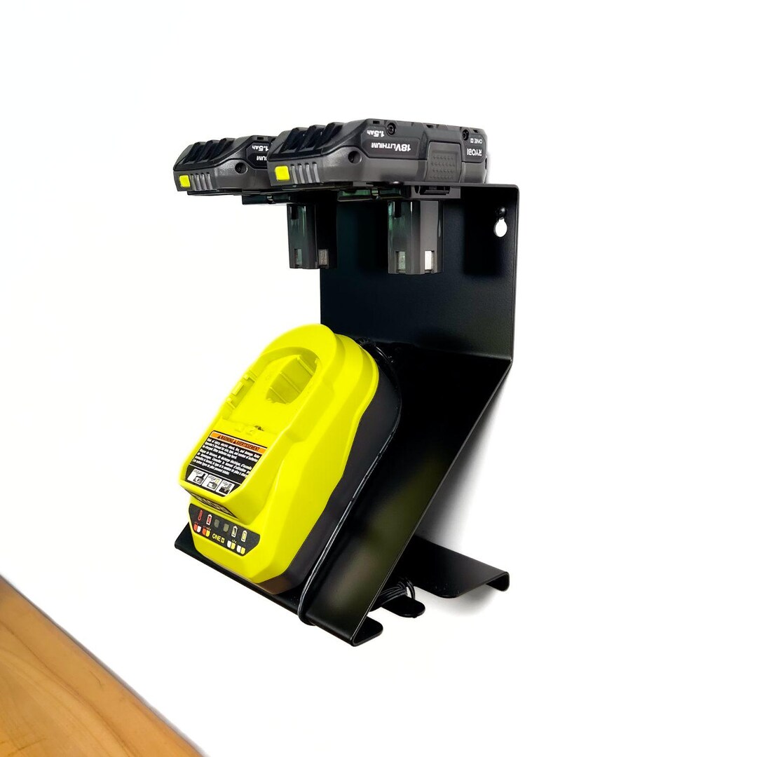 Ryobi One+ 18V Charger and Battery Mount - Cordless Drill Organizer ...