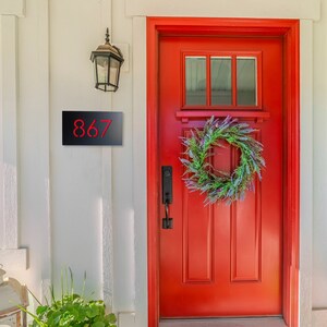 Painted Pemberton Modern House Numbers - Custom Number Sign, Metal ...