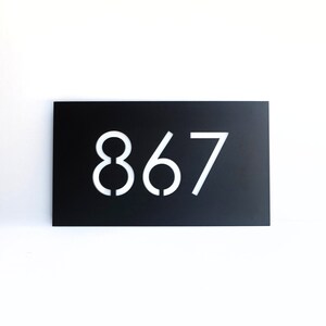 Painted Pemberton Modern House Numbers Custom Number Sign - Etsy