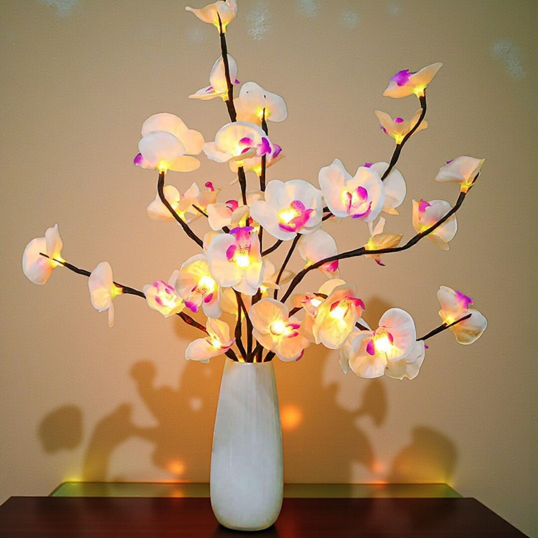Butterfly Orchid LED Tree | Battery Powered Romantic Home Decor - Etsy