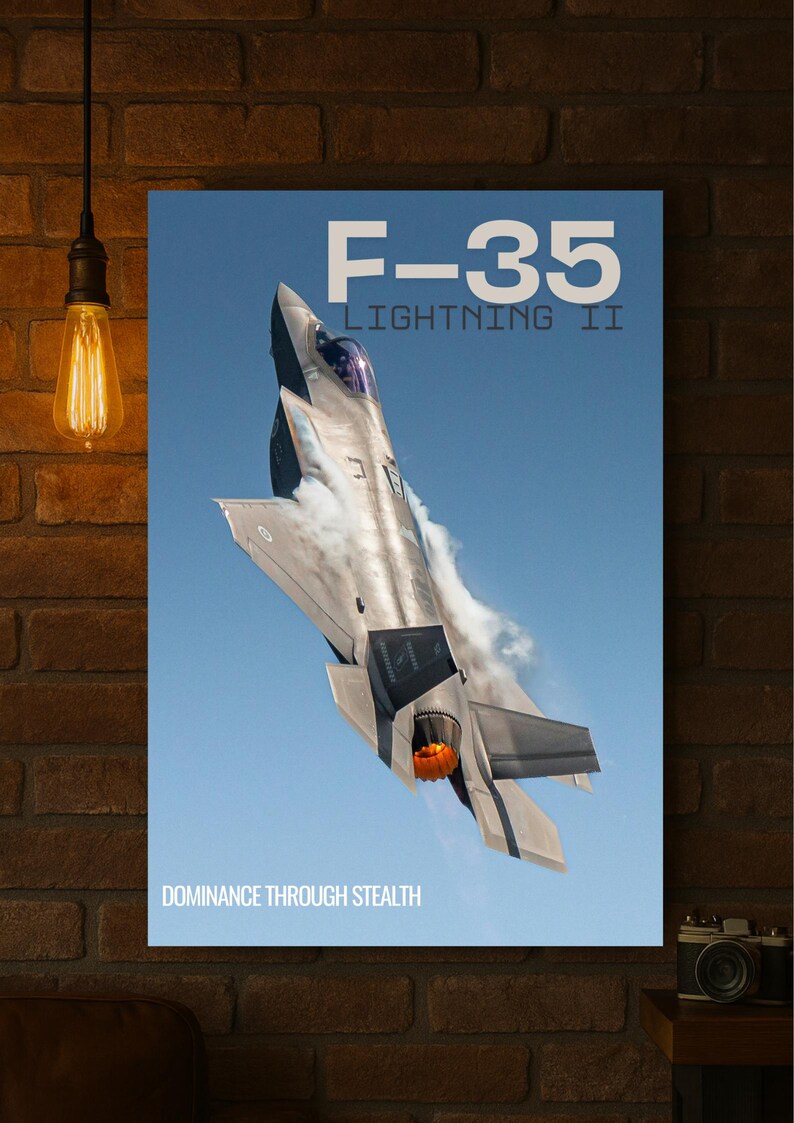F-35 Poster - Fighter Jet Wall Art, Aviation Print, Military Aircraft ...