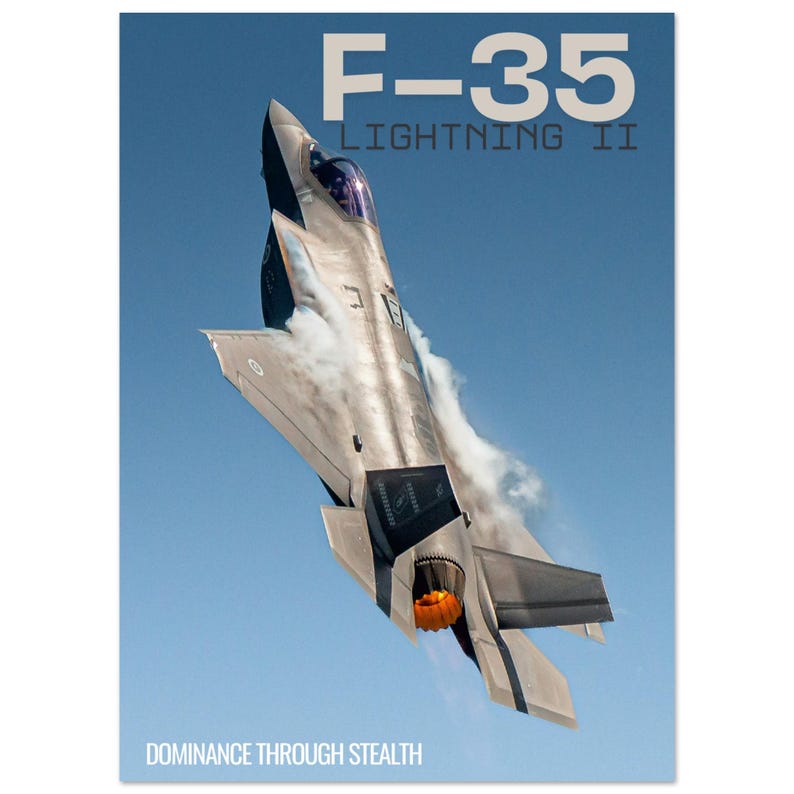 F-35 Poster - Fighter Jet Wall Art, Aviation Print, Military Aircraft ...