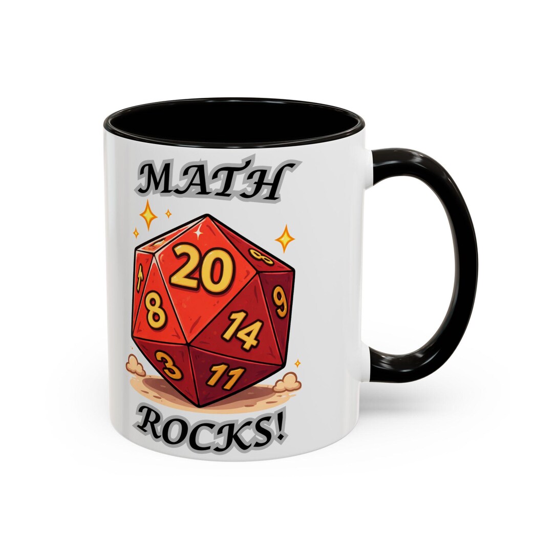 Gaming Mug "math Rocks!" D20 Dice Dishwasher and Microwave Safe - Etsy