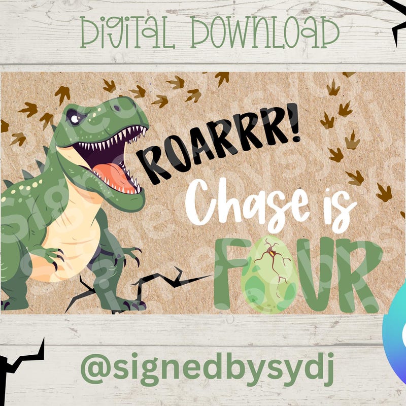 Dinosaur Birthday Banner - Etsy