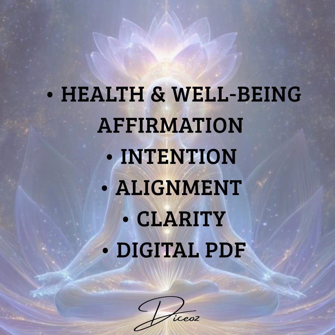 Health & Well-being Affirmation, Intention-based Guidance for Balance ...