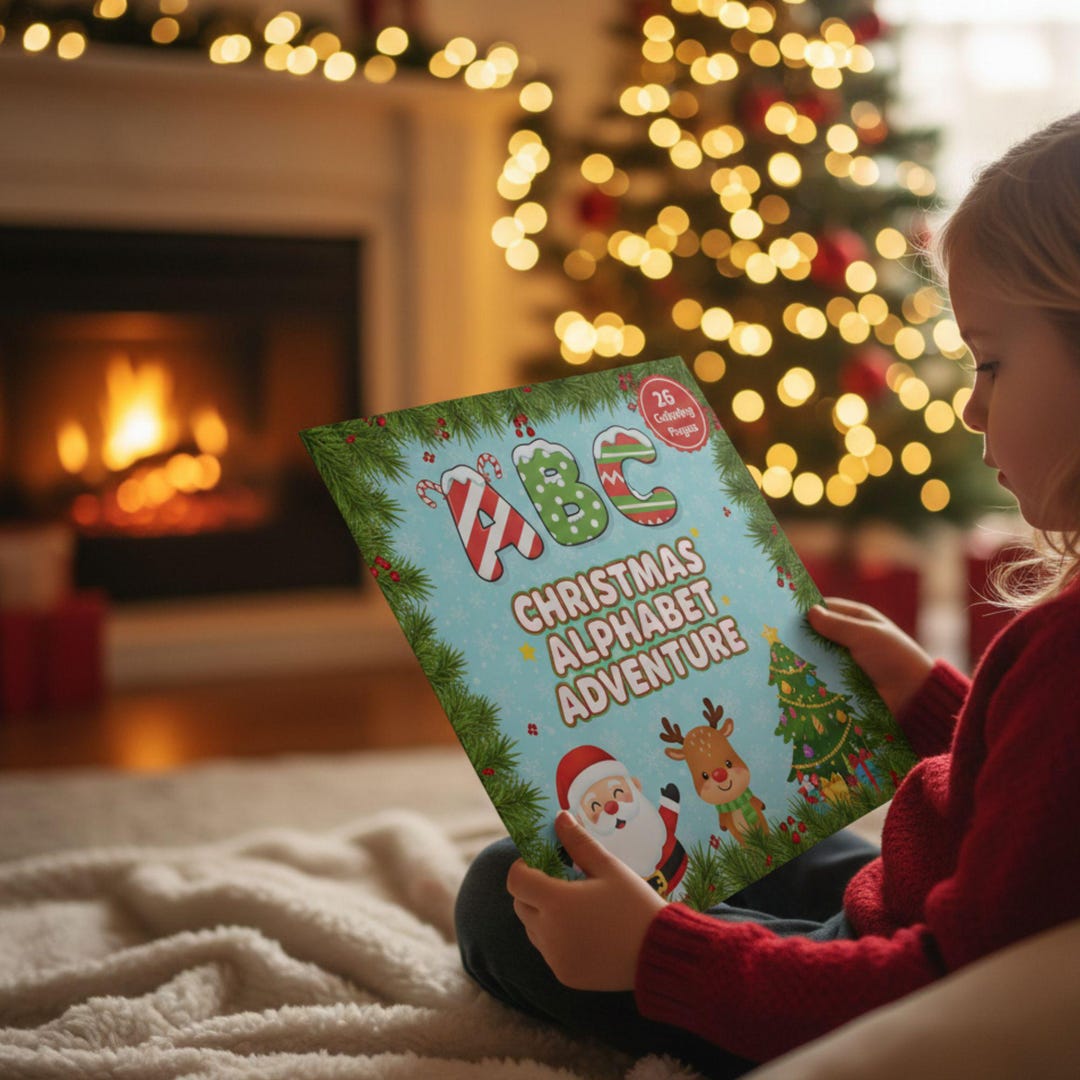 Christmas Alphabet Coloring Book for Kids | 26 Fun Holiday Pages A-Z ...