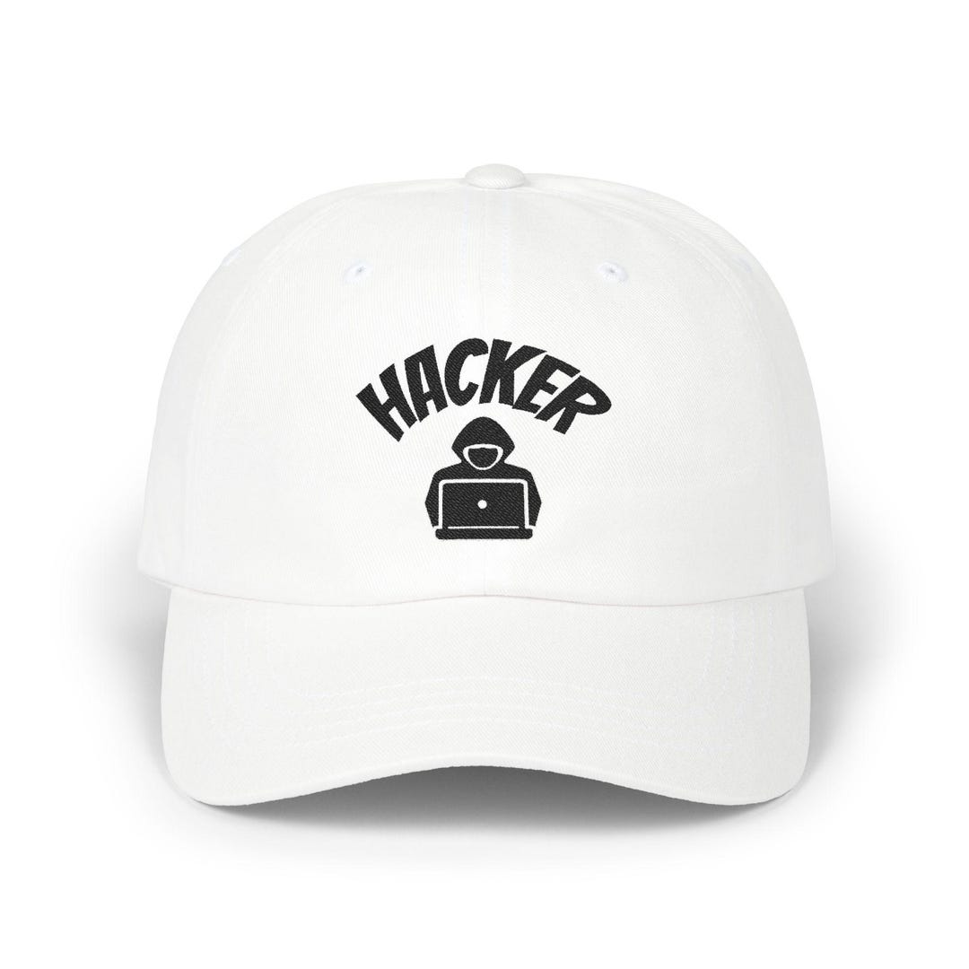 Hacker Logo Classic Dad Cap | Embroidered Hacker Hat - Etsy