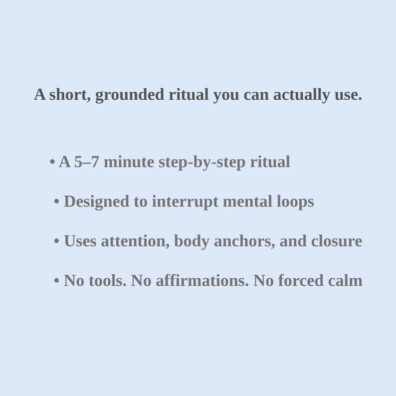 Stop Overthinking Ritual – Anti-rumination Reset for Mental Clarity - Etsy