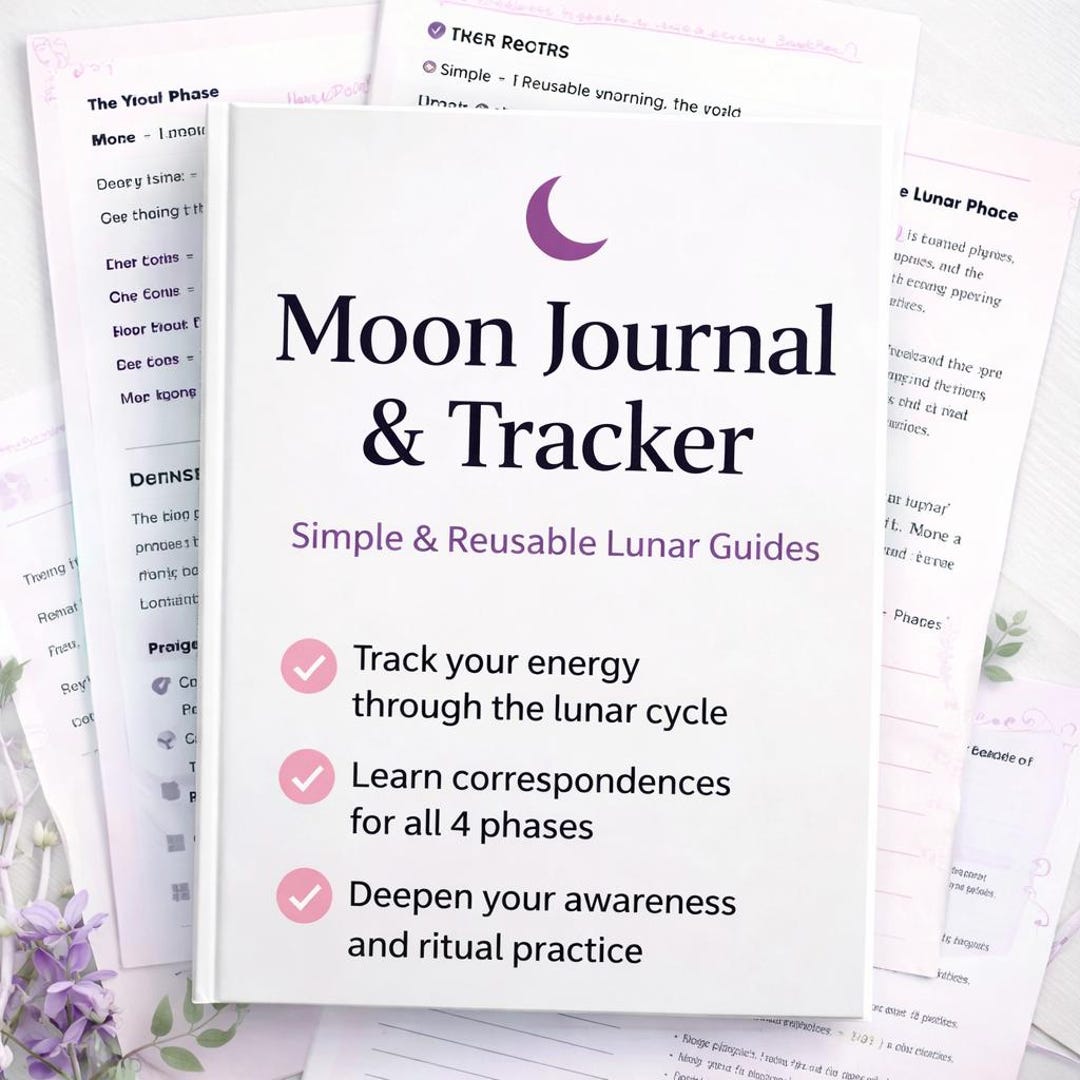 Moon Phases Tracker – Lunar Journal and Correspondence Guide for ...