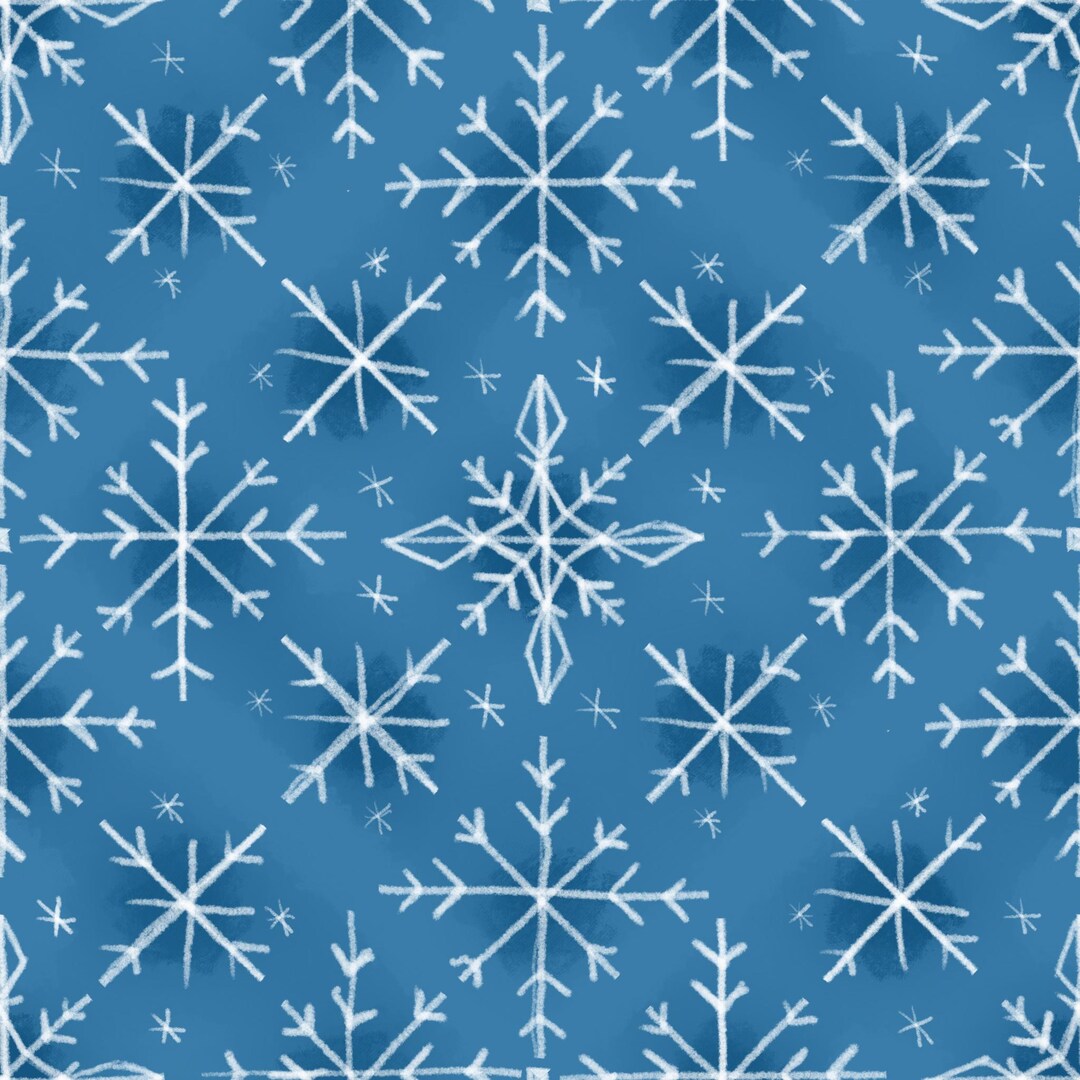 Seamless Snowflake Pattern - Etsy