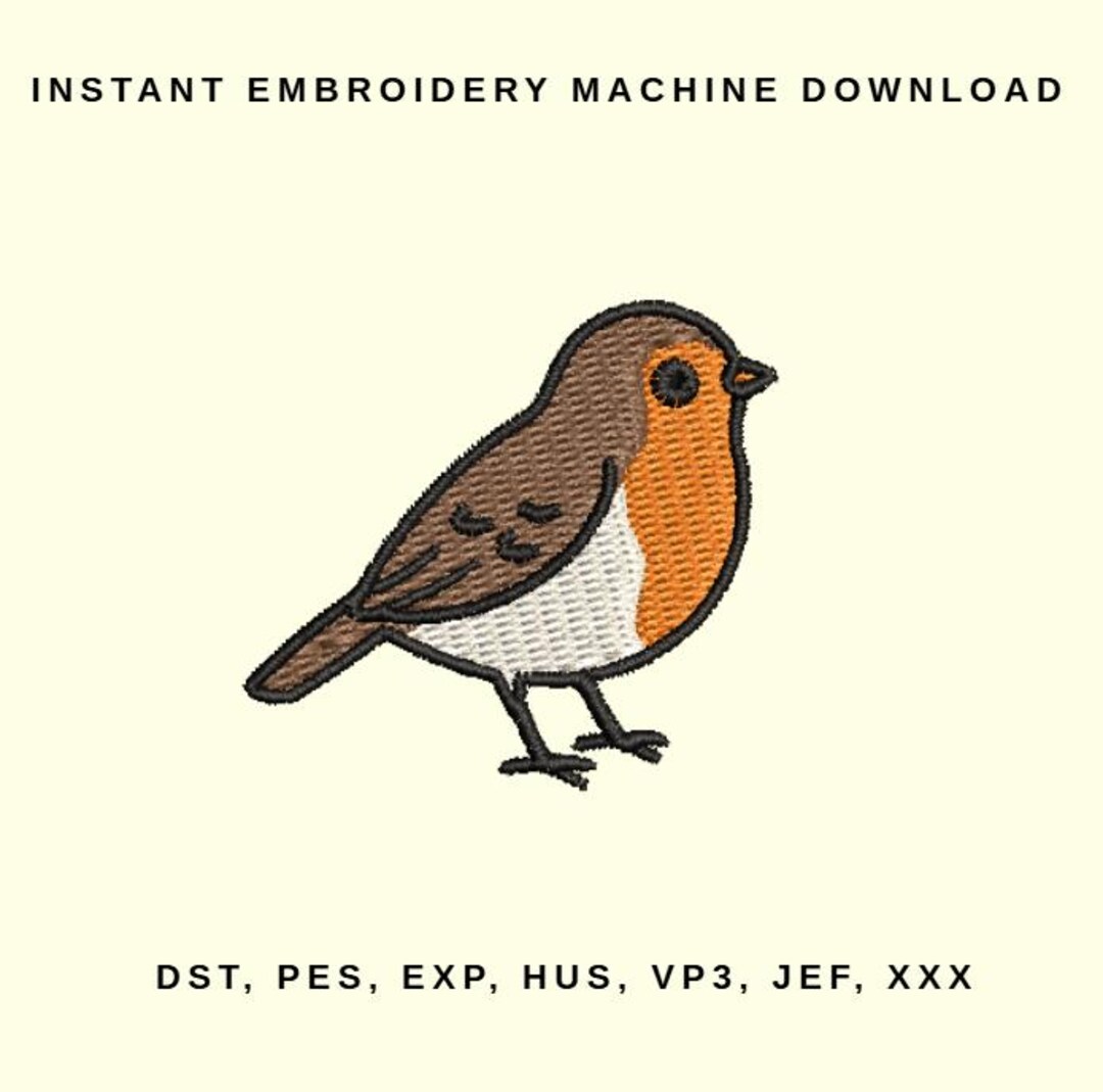 Mini Robin Embroidery Design – Small Embroidery Download - Etsy
