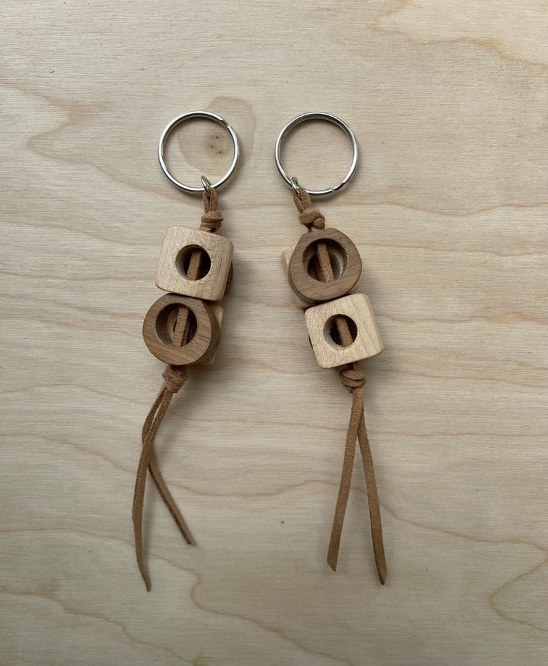 Handmade Wooden Keychain, Natural Wood, Small Gift #2 - Etsy UK