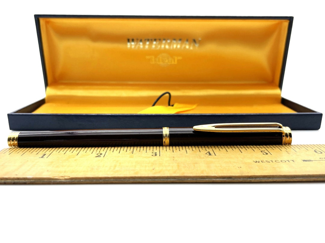 Vintage Waterman Ideal Fountain Pen Brown Enamel 750 18K Gold Nib, 325 ...