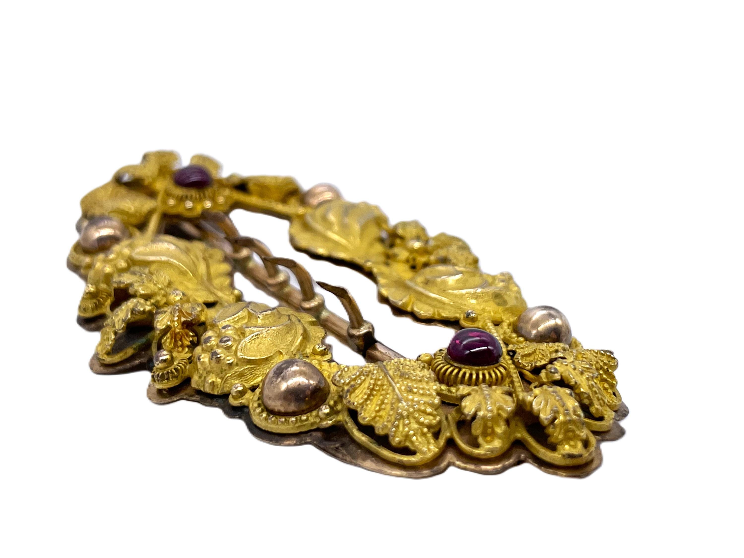 Antique Georgian Gold and Garnet Belt Buckle - Late Georgian Men's ...
