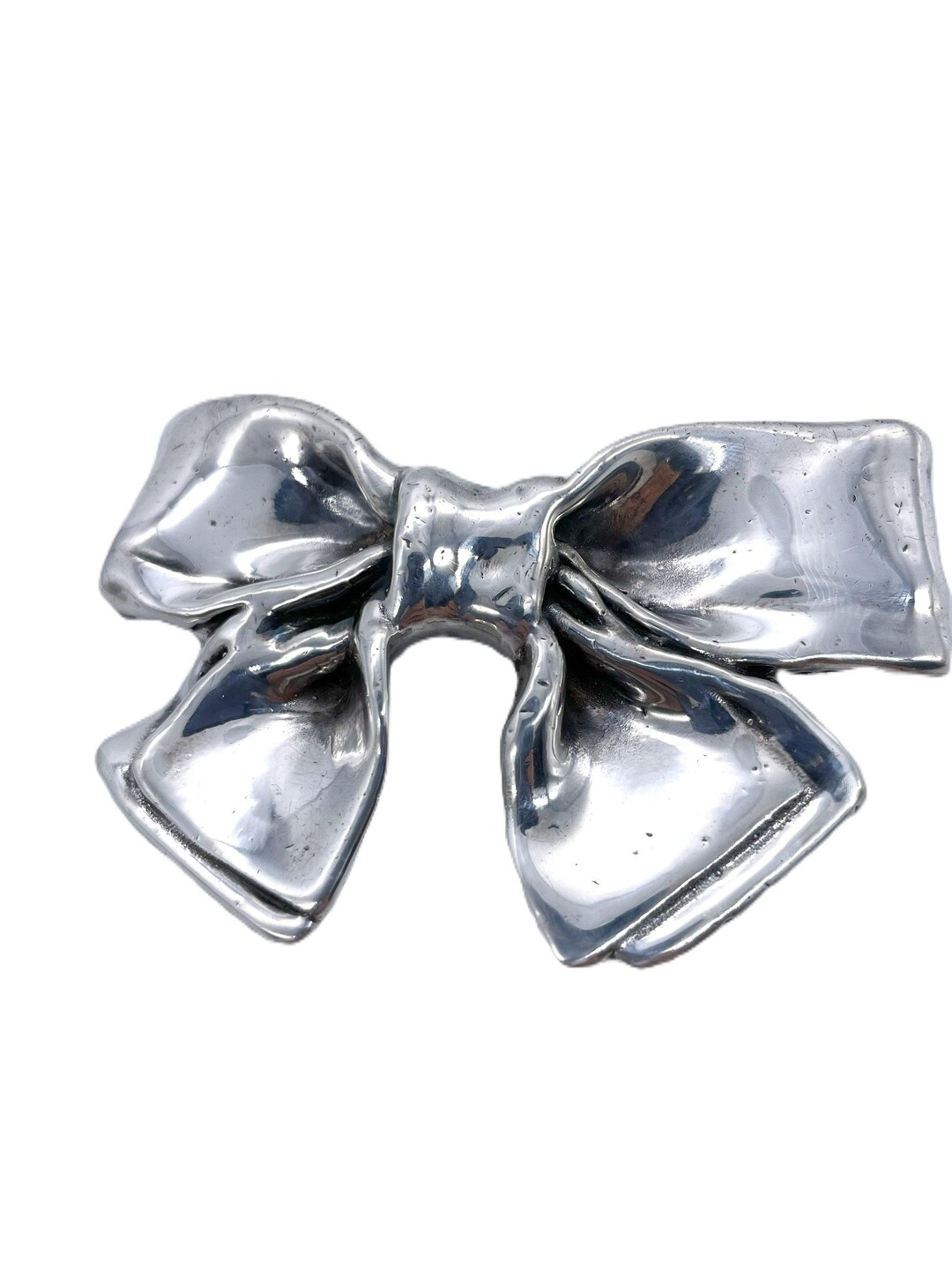 Vintage Silver Ribbon Bow Pin: 1980s Versatile Statement Piece - Etsy
