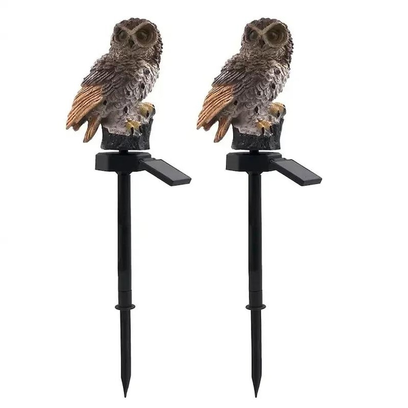 Solar Owl Light – LED Outdoor Garden Lamp, Waterproof Yard Decor, Solar ...