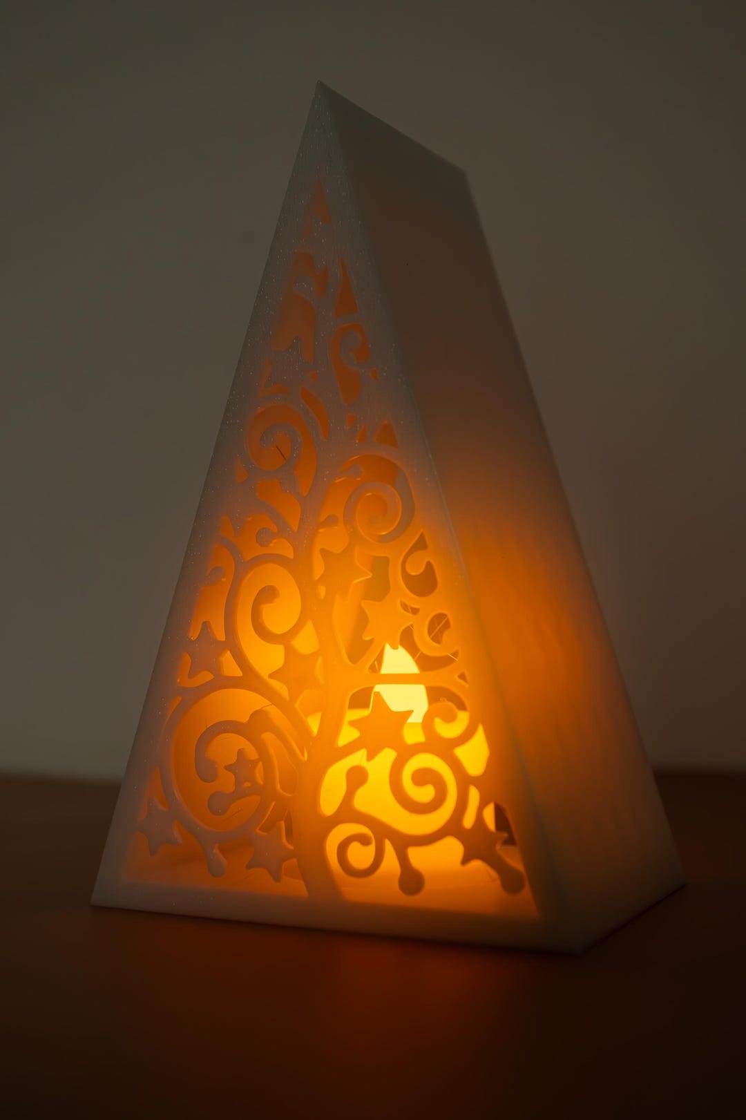 Christmas LED Pyramid – Openwork 3D Decoration With Warm Light ...