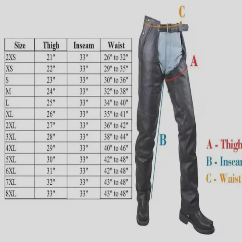 Handcrafted Western Leather Chaps With Fringe Cowboy Riding Rodeo Wear ...