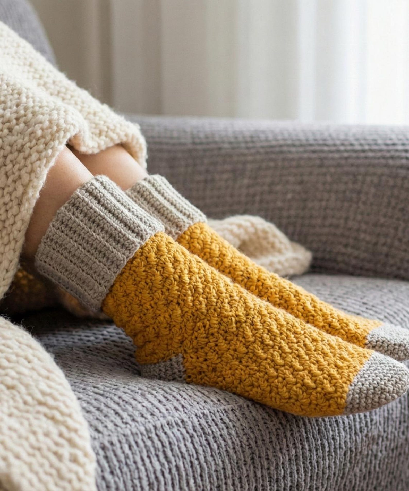 Crochet Socks Pattern | Winter Alpine Socks, Cuff-down PDF Digital ...