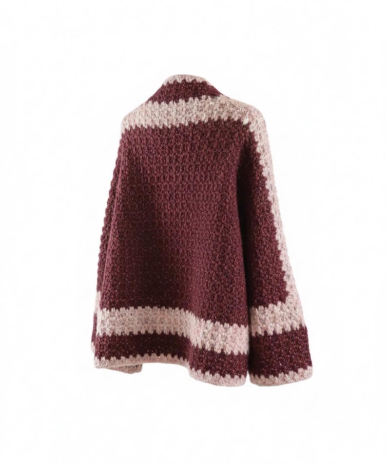 Hexagon Cardigan Crochet Pattern, Oversized Cardigan Pattern, Cozy ...