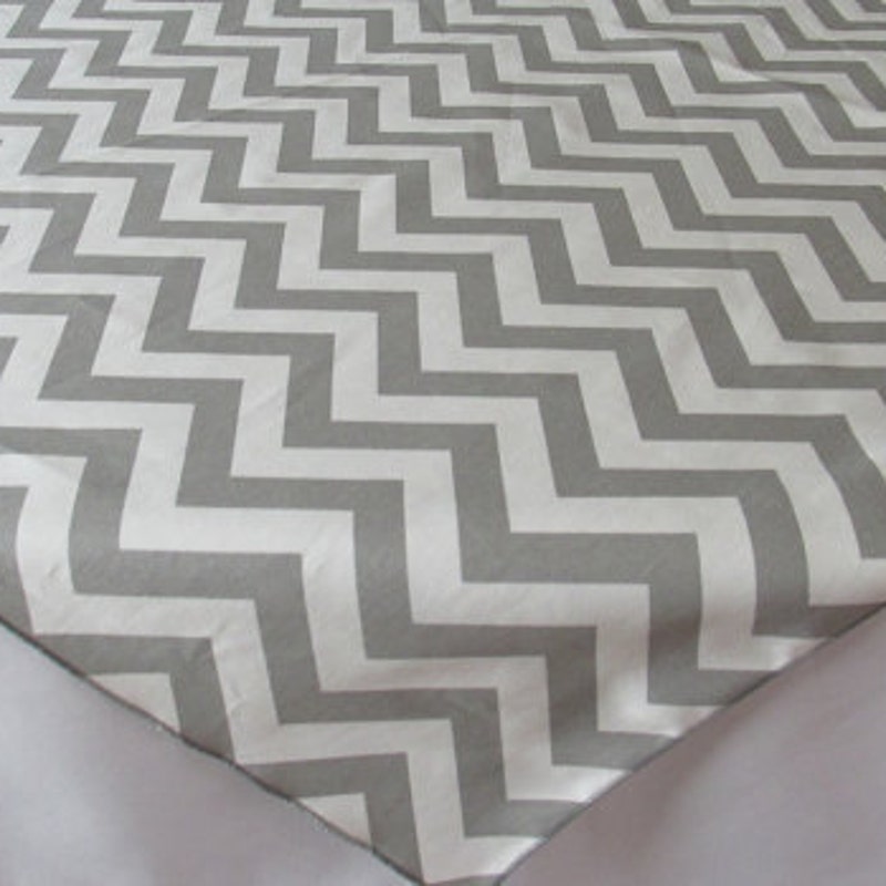 Gray Chevron Table Runner - Etsy