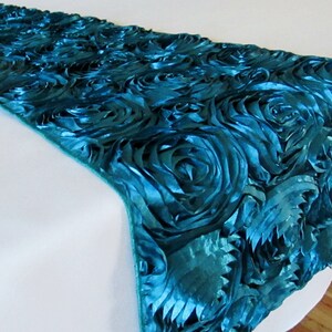 Satin Rosette Table Runner - SELECT A SIZE - Etsy