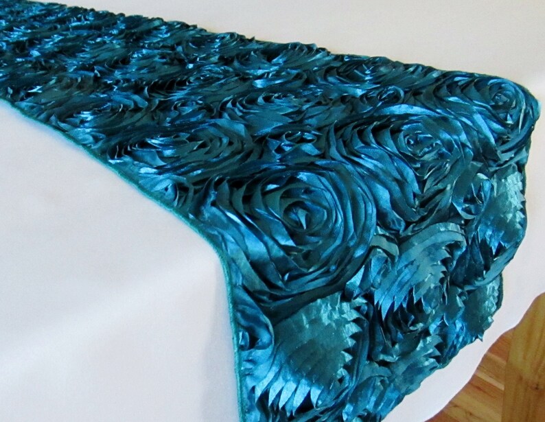 Satin Rosette Table Runner - SELECT A SIZE - Etsy