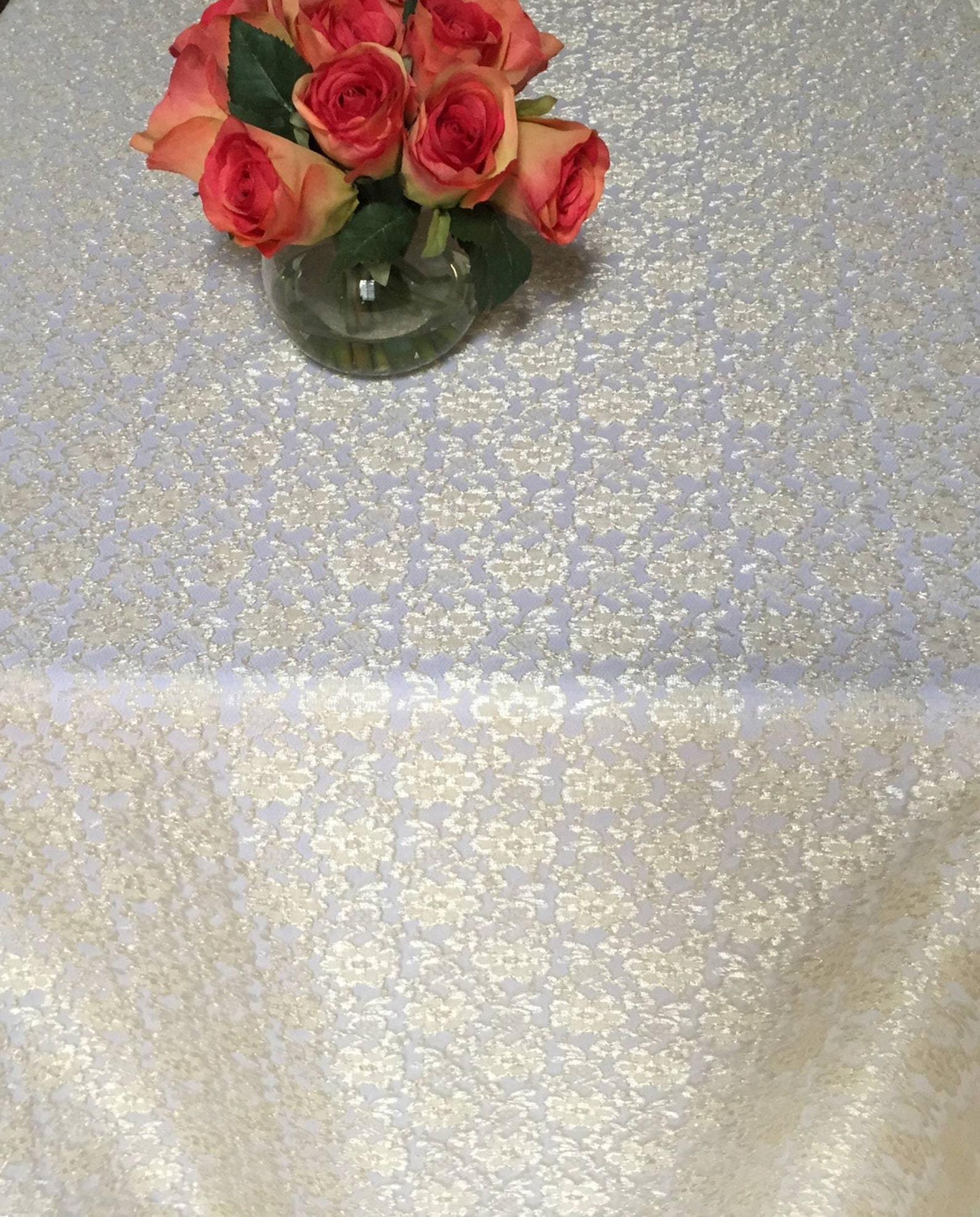 Ivory Lace Table Overlay SELECT A SIZE Other Colors | Etsy