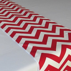 Red and White Table Runner - Premier Print Chevron - SELECT A SIZE - Etsy