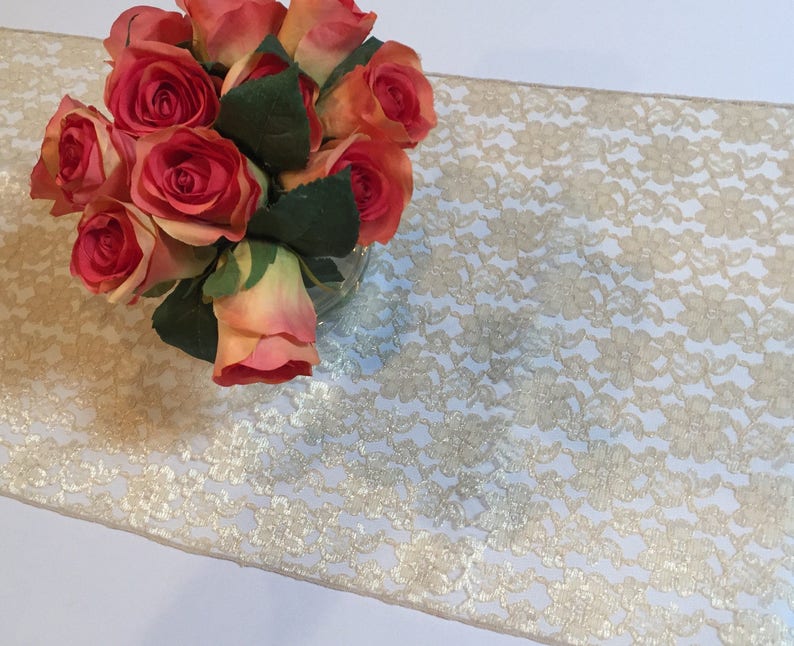 Gold Lace Table Runner Gold Wedding Table Runner 14 - Etsy