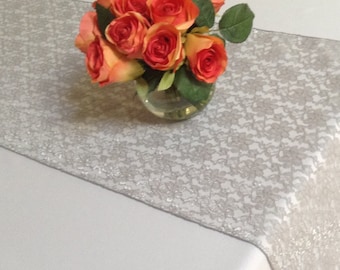 Silver Lace Table Runner - Etsy