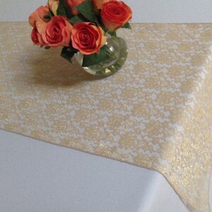 Gold Lace Table Overlay - SELECT A SIZE - Other Colors Available - Etsy