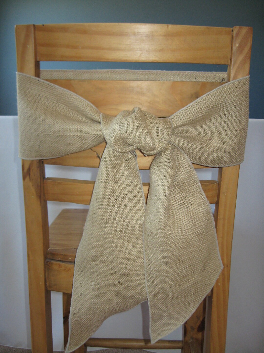 Burlap Chair Sash Natural Color Finished - NO Raw Edges - Select A Size ...