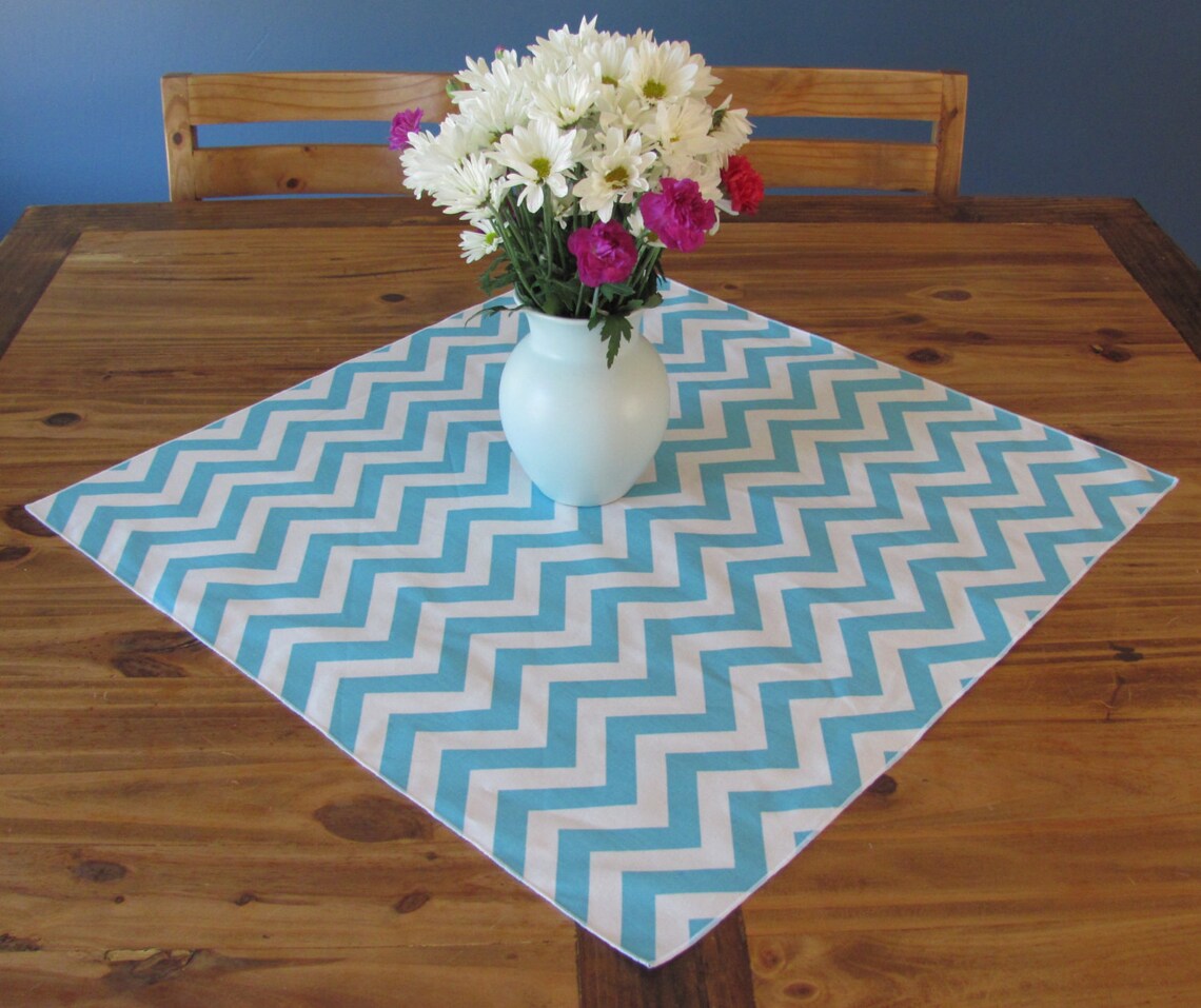 Gray and White Chevron Table Square Overlay SELECT A SIZE - Etsy