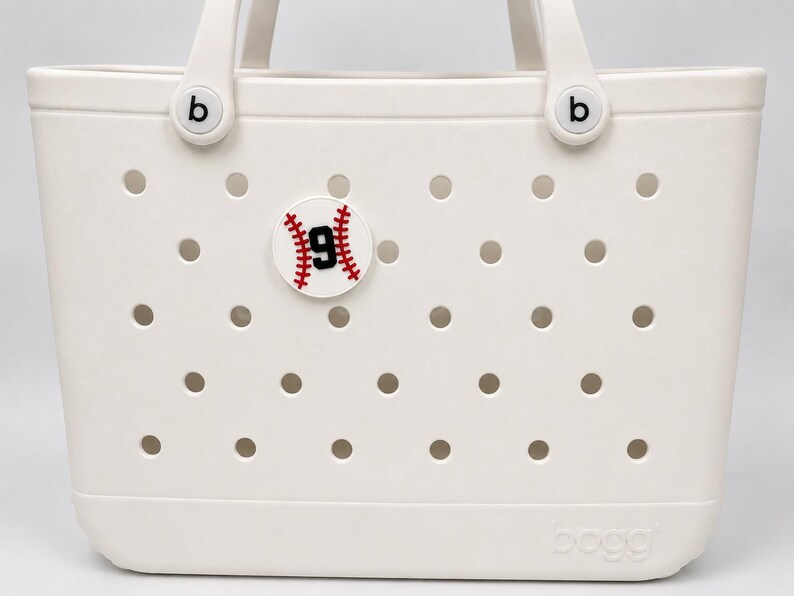 Custom Baseball Bogg Bag Charm – 3D Printed Jersey Number Accessory ...