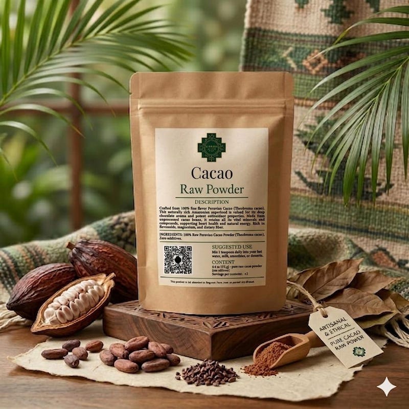 Raw Cacao Powder - Etsy Israel