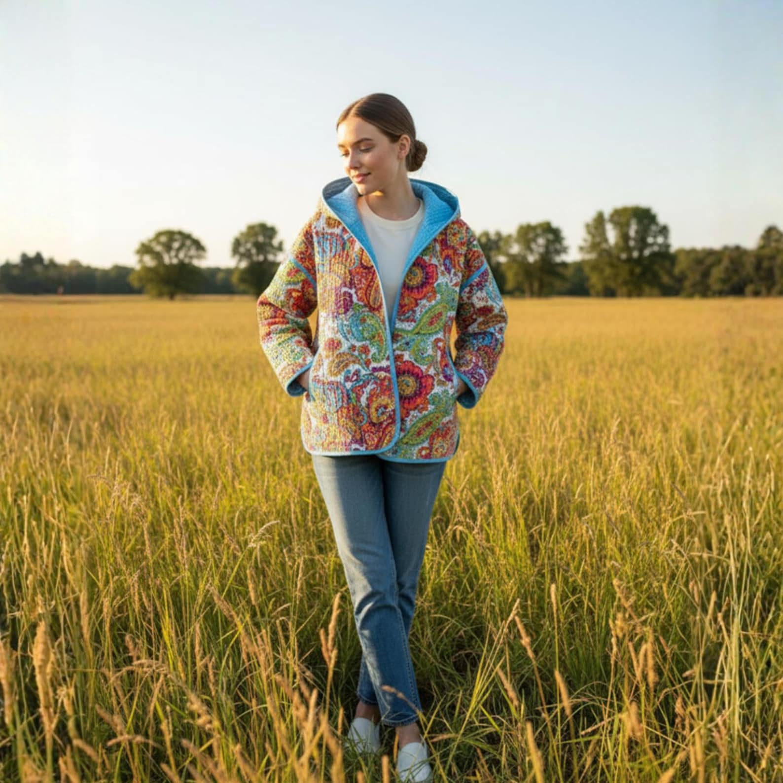Hooded Quilted Jacket Sewing Pattern | Beginner Friendly | Sizes XXS ...