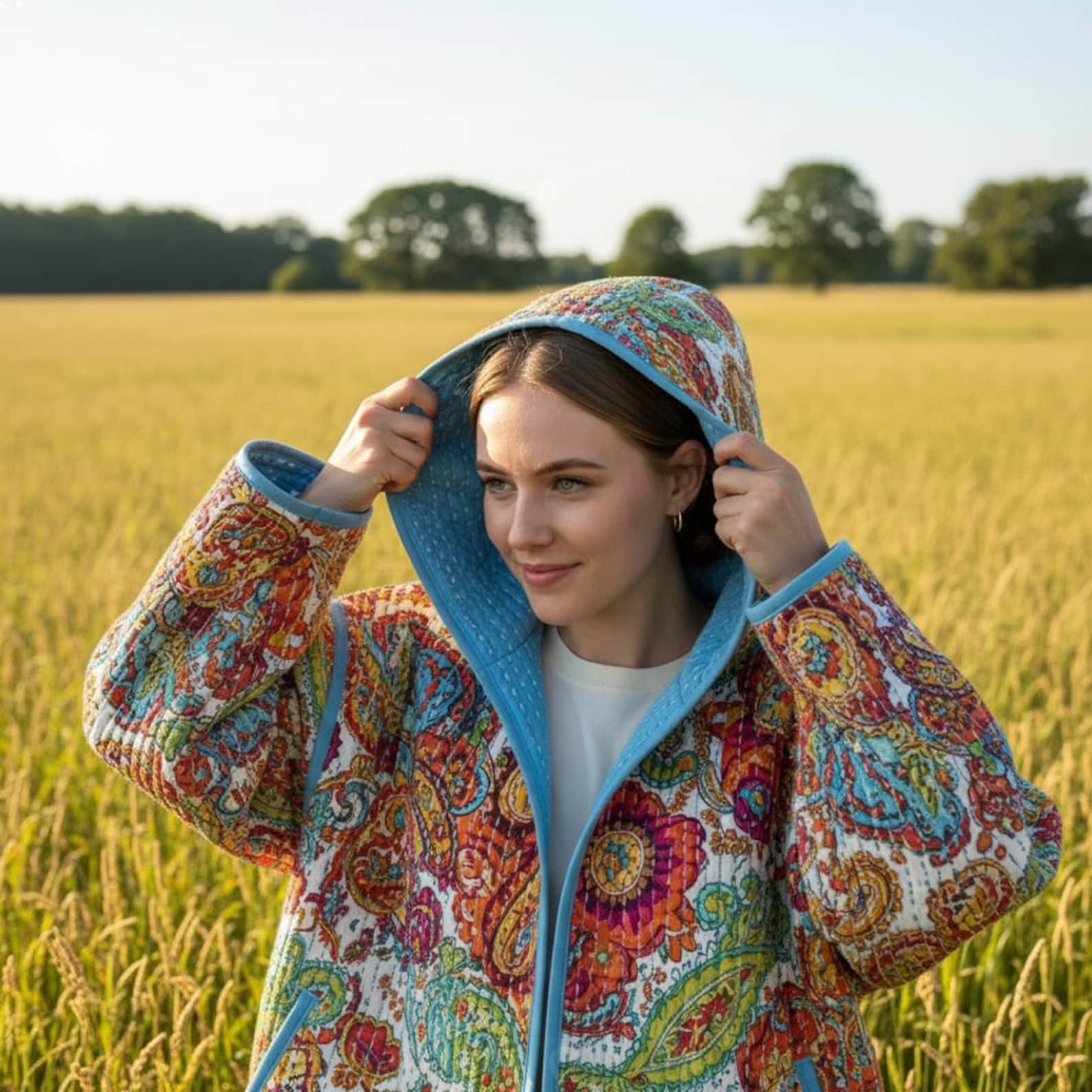 Hooded Quilted Jacket Sewing Pattern | Beginner Friendly | Sizes XXS ...