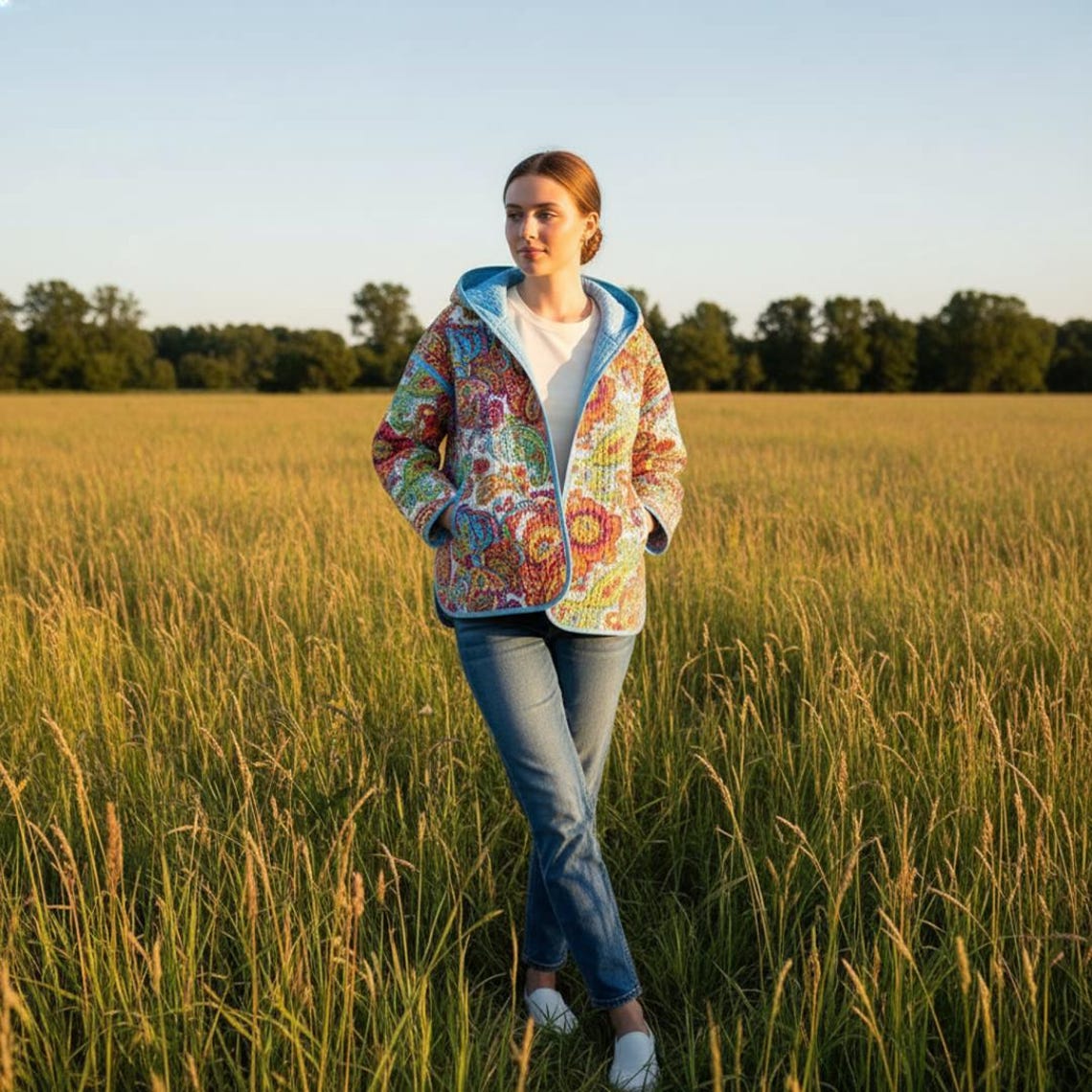 Hooded Quilted Jacket Sewing Pattern | Beginner Friendly | Sizes XXS ...