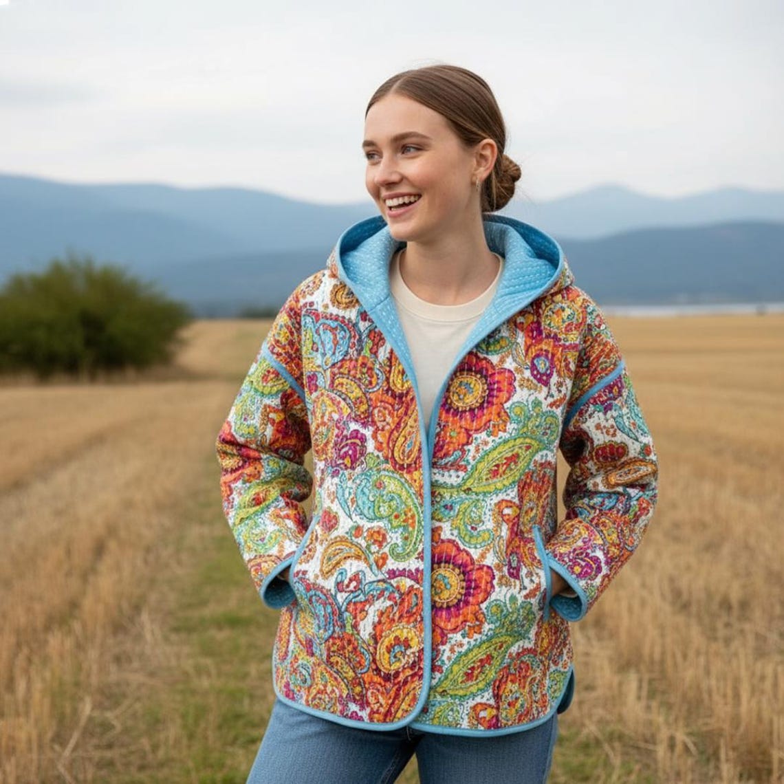 Hooded Quilted Jacket Sewing Pattern | Beginner Friendly | Sizes XXS ...