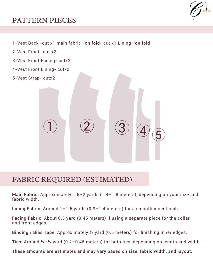 Quilted Vest Sewing Pattern | Beginner Friendly, Sizes XXS-5XL (instant ...