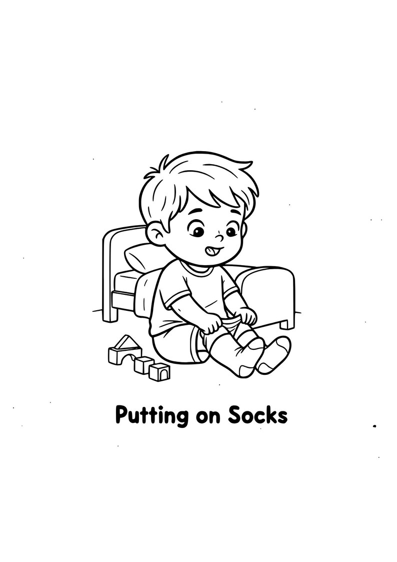 My Little Daily Routine Coloring Book - Etsy